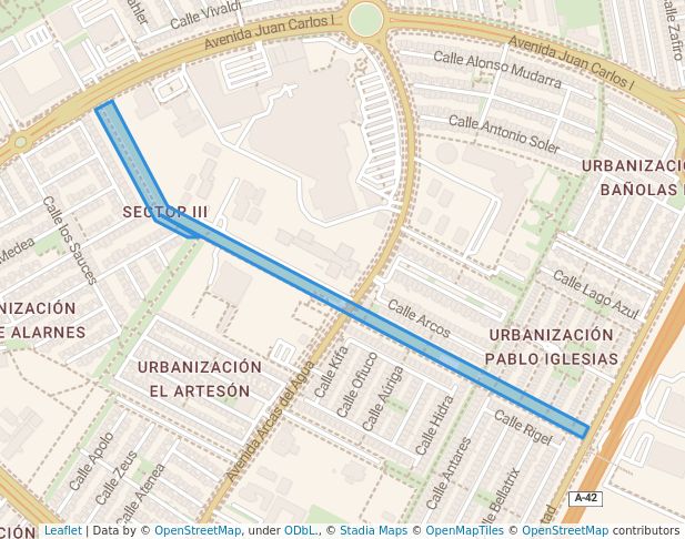 Senda Mafalda in Getafe | Map and Routes