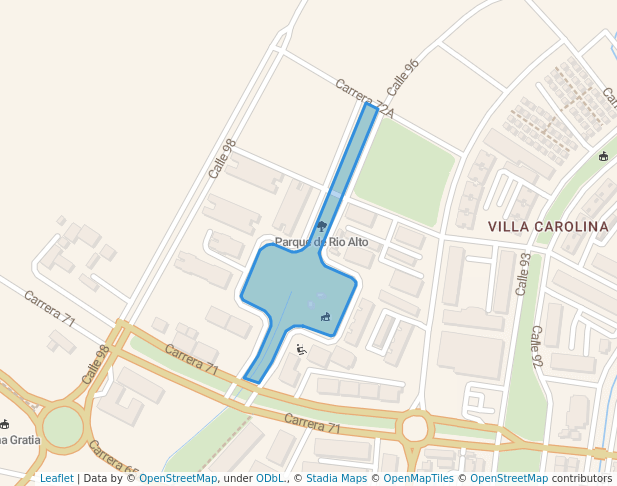 Parque de Rio Alto in Barranquilla | Map and Routes