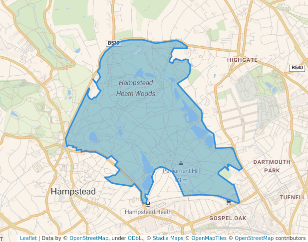 Hampstead Heath in London | Map and Routes