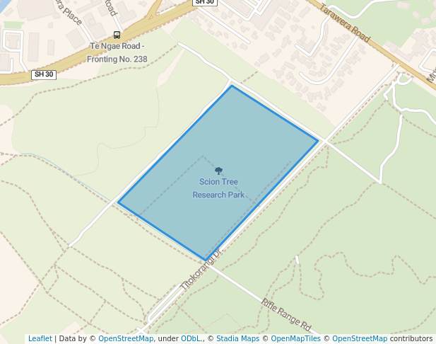 Scion Tree Research Park in Rotorua | Map and Routes