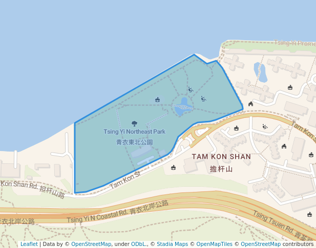 Tsing Yi Northeast Park in Hong Kong | Map and Routes