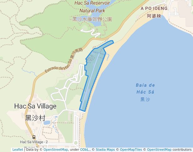 Hác-Sá Beach Park in Coloane Village | Map and Routes