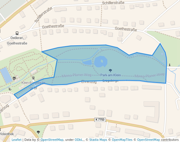 Park am Klein Erzgebirge in Oederan | Map and Routes