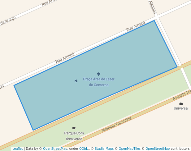 Praça Área de Lazer do Contorno in Resende | Map and Routes