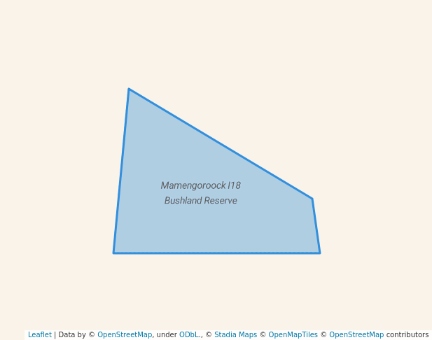 Mamengoroock I18 Bushland Reserve in Underbool | Map and Routes