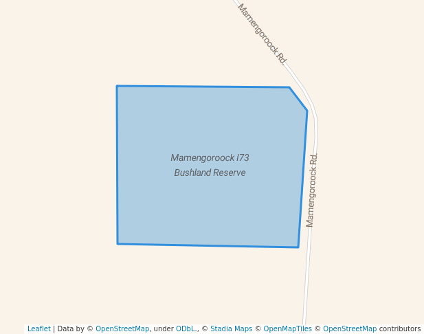Mamengoroock I73 Bushland Reserve in Underbool | Map and Routes