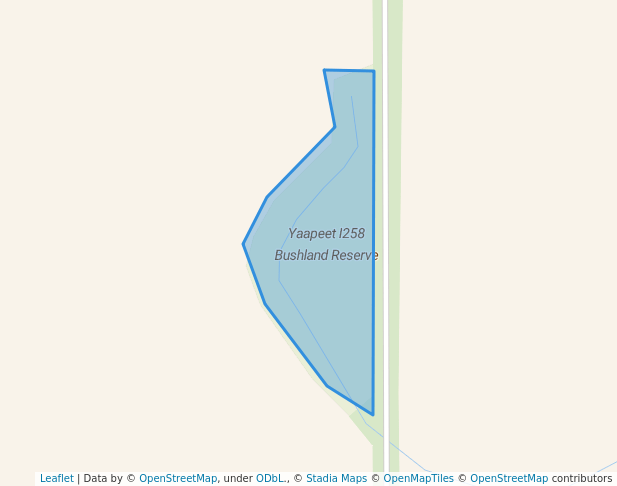 Yaapeet I258 Bushland Reserve in Rainbow | Map and Routes