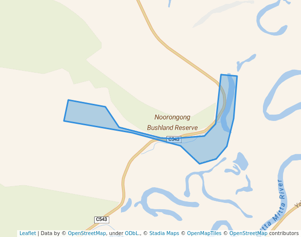 Noorongong Bushland Reserve in Tallangatta South | Map and Routes