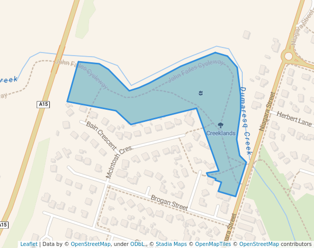 Creeklands in Armidale | Map and Routes