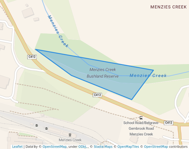 Menzies Creek Bushland Reserve in Menzies Creek | Map and Routes