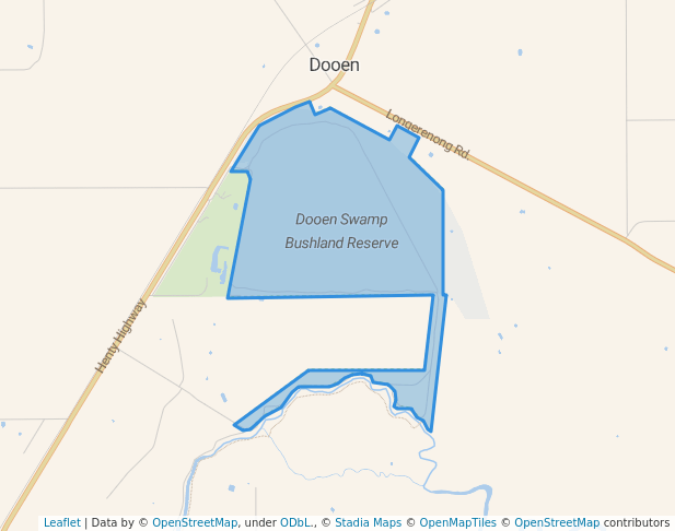 Dooen Swamp Bushland Reserve in Dooen | Map and Routes