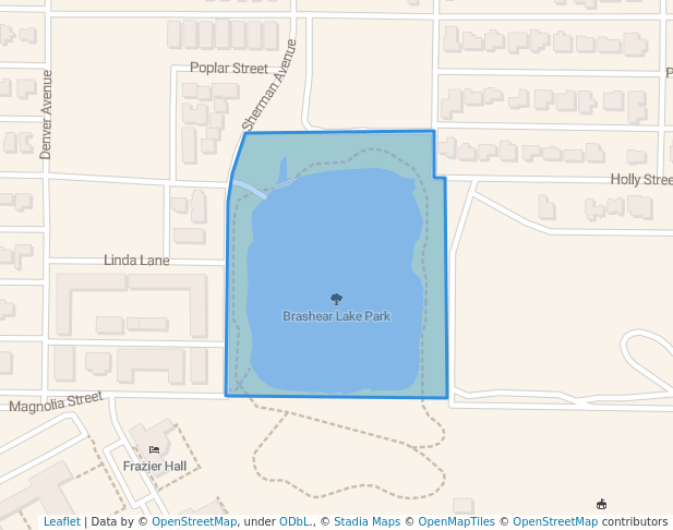 Brashear Lake Park in Levelland | Map and Routes