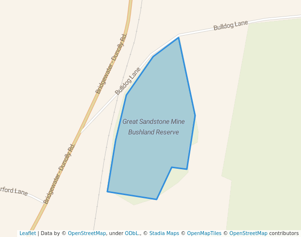 Great Sandstone Mine Bushland Reserve in Llanelly | Map and Routes