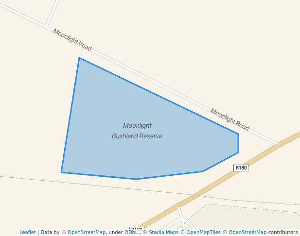 Moonlight Bushland Reserve in Moonlight Flat | Map and Routes