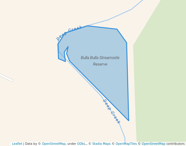 Bulla Bulla Streamside Reserve in Wildwood | Map and Routes