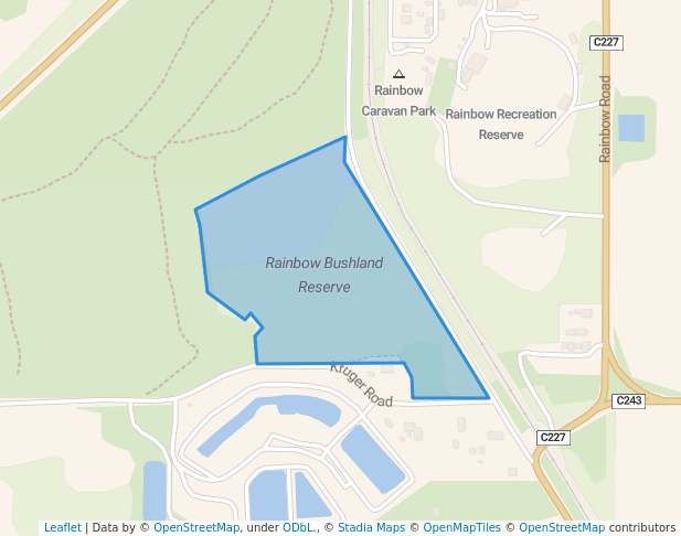 Rainbow Bushland Reserve in Rainbow | Map and Routes