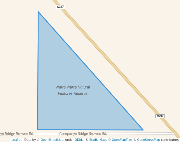 Warra Warra Natural Features Reserve in Glenorchy | Map and Routes