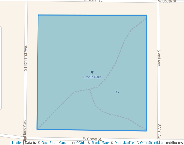 Cronin Park in Arlington Heights | Map and Routes