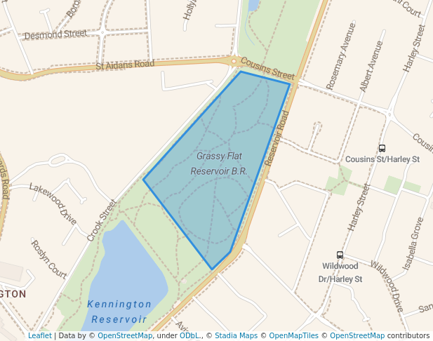 Grassy Flat Reservoir Bushland Reserve in Strathdale | Map and Routes
