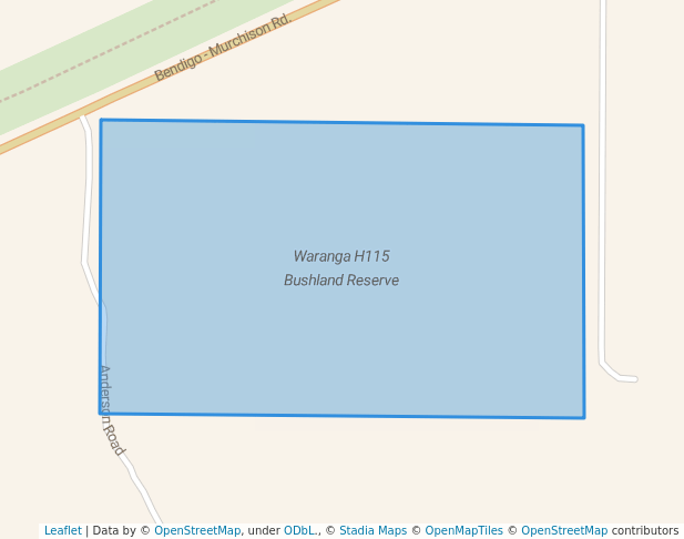 Waranga H115 Bushland Reserve in Rushworth | Map and Routes