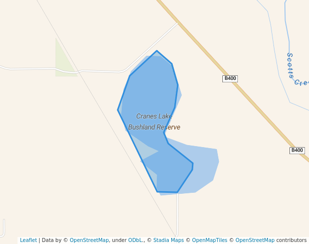 Cranes Lake Bushland Reserve in Lake Charm | Map and Routes