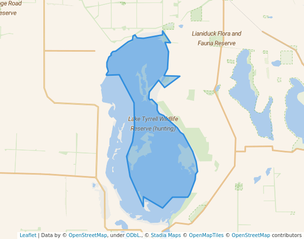 Lake Tyrrell Wildlife Reserve (hunting) in Lake Tyrrell | Map and Routes