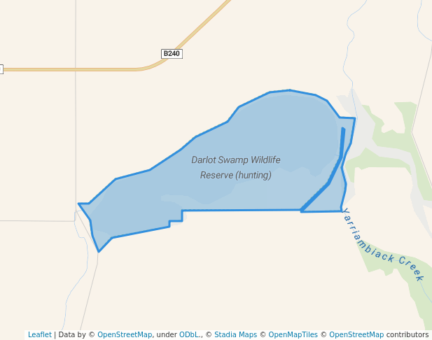 Darlot Swamp Wildlife Reserve (hunting) in Longerenong | Map and Routes
