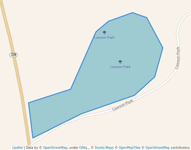 Lawson Park in Battletown | Map and Routes