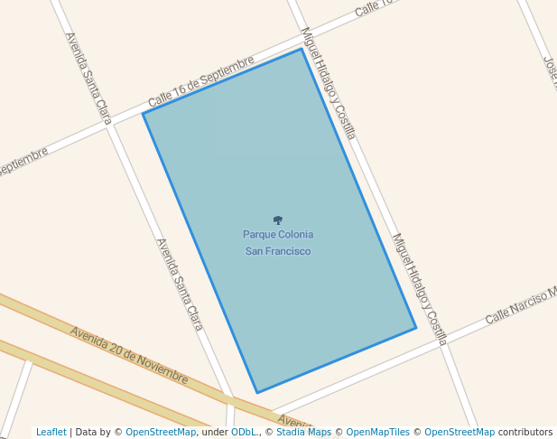 Parque Colonia San Francisco in Guasave | Map and Routes