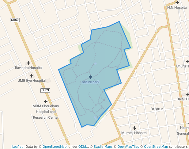 nature park in Churu | Map and Routes
