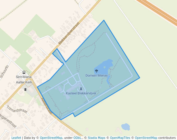Domein Menas in Aalter | Map and Routes
