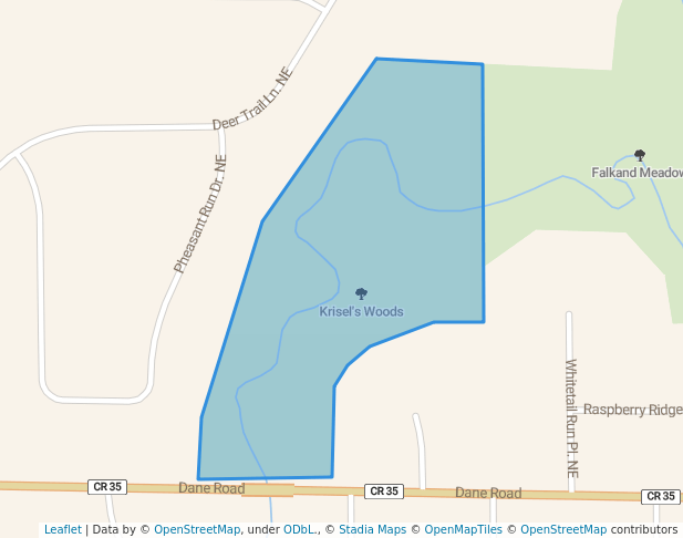 Krisel's Woods in Owatonna | Map and Routes