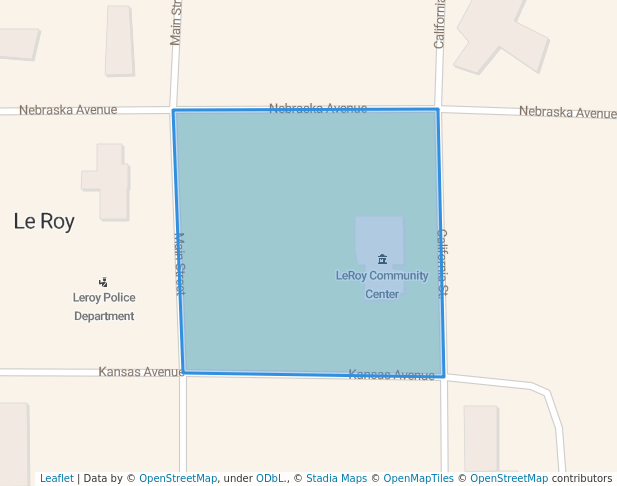 LeRoy City Park in Le Roy | Map and Routes