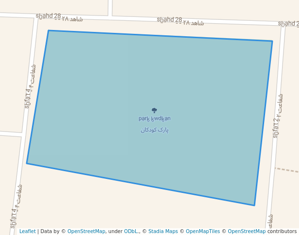 پارک کودکان in Yasuj | Map and Routes