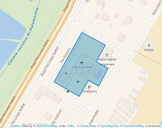 Parco Ausonia in Cagliari | Map and Routes