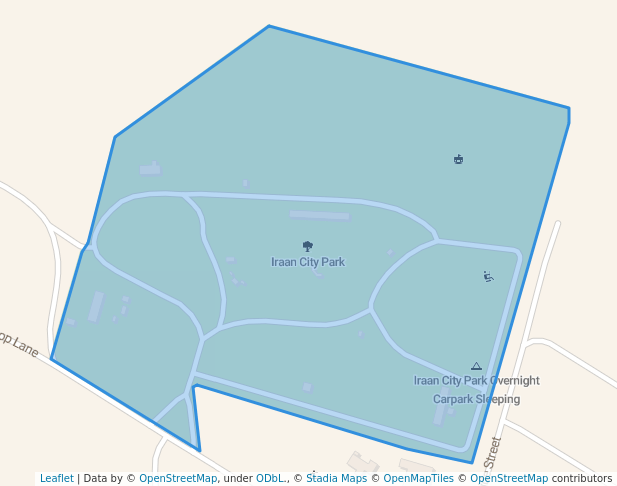 Iraan City Park in Iraan | Map and Routes
