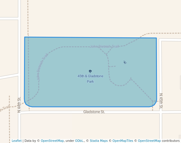45th & Gladstone Park in Lincoln | Map and Routes