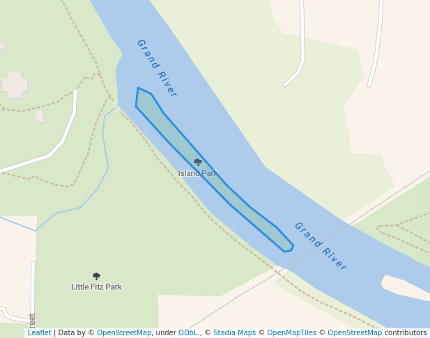 Island Park in Grand Ledge | Map and Routes