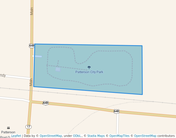 Patterson City Park in McCrory | Map and Routes