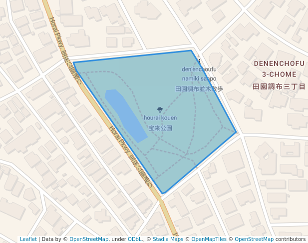 宝来公園 in Ota City | Map and Routes