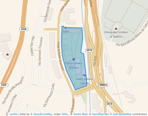 Parco Urbano dell'Irno in Salerno | Map and Routes