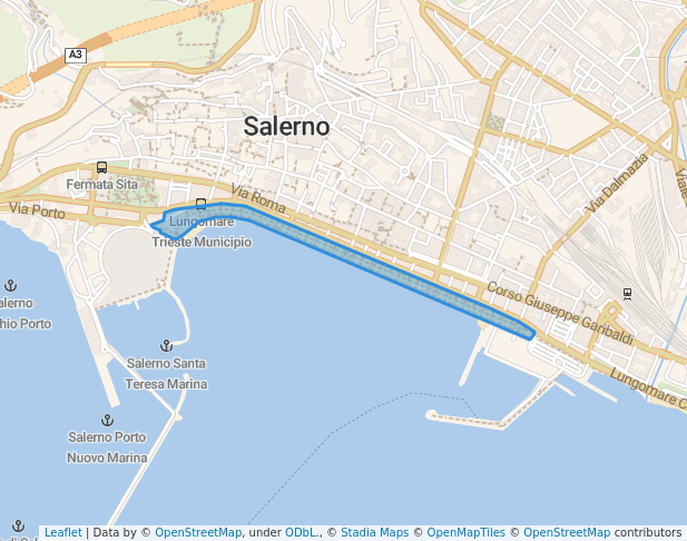 Lungomare di Salerno in Salerno | Map and Routes