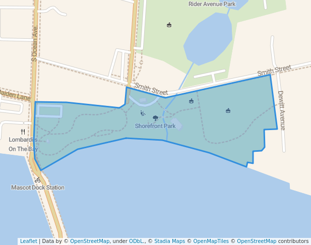 Shorefront Park in Patchogue | Map and Routes