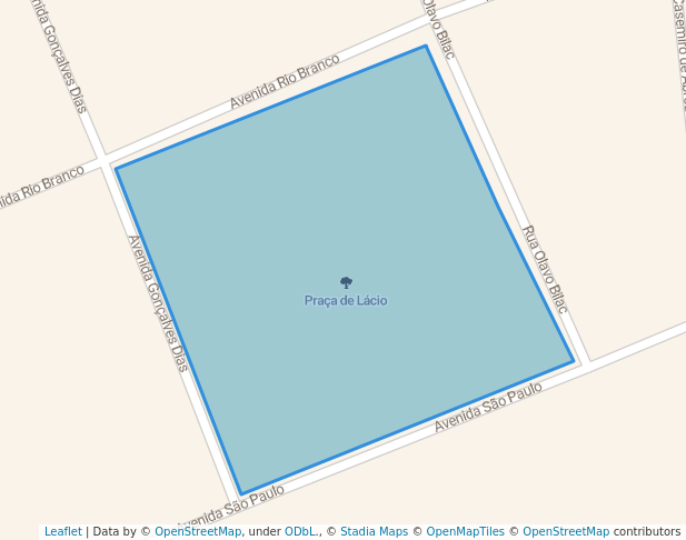 praça de Lacio in Marília | Map and Routes