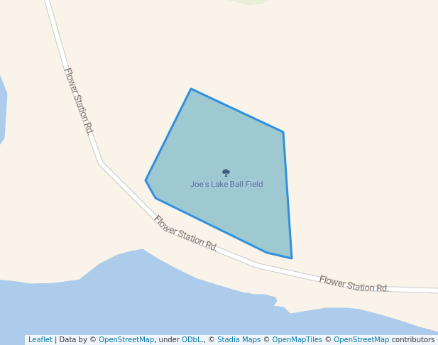 Joe's Lake Ball Field in Lanark | Map and Routes