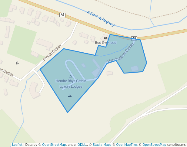 Hendre Rhys Gethin in Pentre Du | Map and Routes