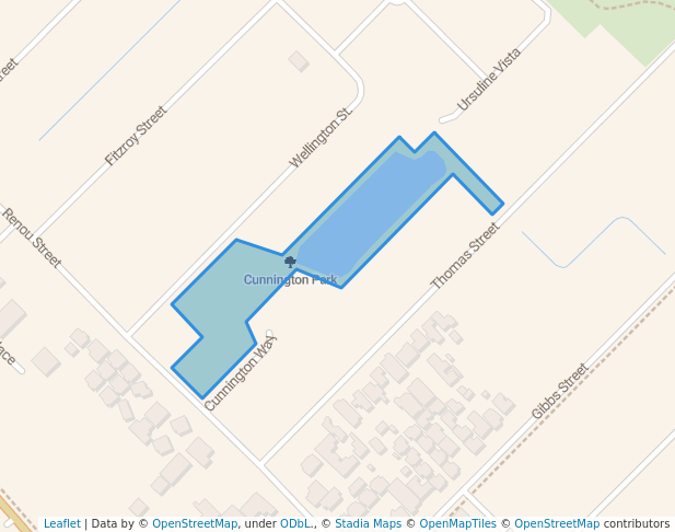 Cunnington Park in Queens Park | Map and Routes