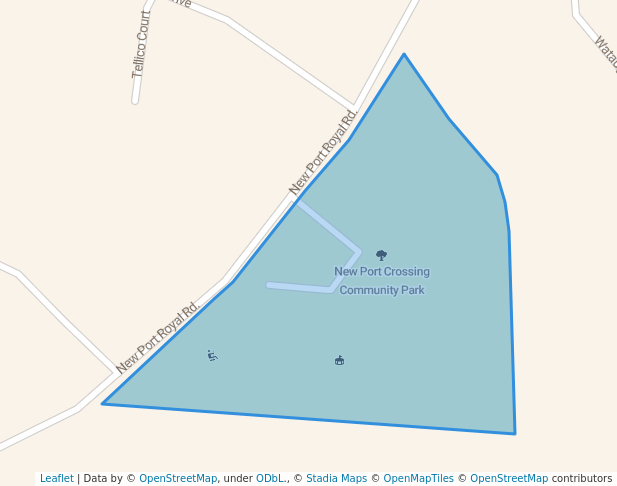 New Port Crossing Community Park in Spring Hill | Map and Routes
