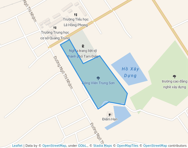Công Viên Trung Sơn in Thành phố Tam Điệp | Map and Routes