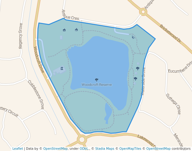 Woodcroft Reserve in Woodcroft | Map and Routes